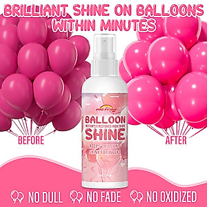 8 oz Instant Glossy Balloon Shine Spray, Long-lasting Balloon Spray Shine with Fragrance-free Formula for Vibrant Finish, No-wipe Balloon Spray for Party Décor, Events