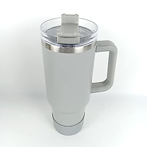 Stainless Steel Vacuum Tumbler with handle | stanley 40 oz tumbler with handle gray | simple modern 40 oz tumbler | Stanley cup 40 oz | stanley rubber bottom | 40 oz tumbler | bottom cup