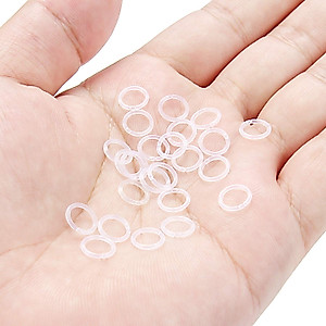 Lcolyoli 24PCS 18G Septum Retainer Clear Nose Hoop Rings Bioflex Cartilage Tragus Helix Earring Clicker Piercing Jewelry for Women Men 6mm 1/4 inch Inner