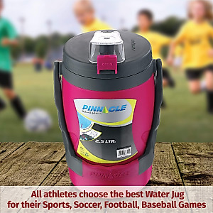 Reusable Insulated Water Jug – Leakproof Portable Water Jug – 85oz Insulated Water Jug with Spout – Insulated Half Gallon Water Bottle – Insulated Water Jug for Camping, Picnics, Hiking – Orange