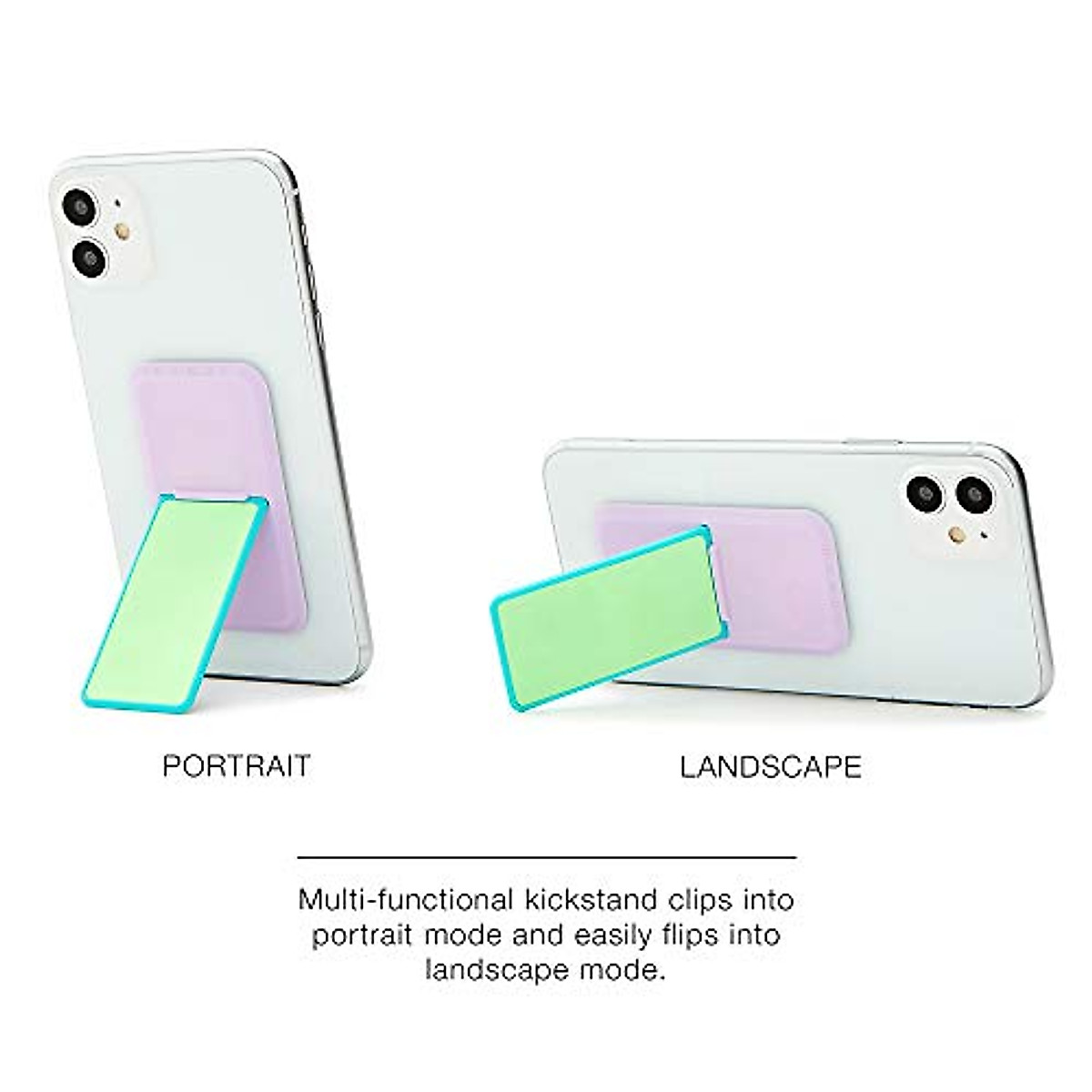 HANDL New York HANDLstick Green and Lavender Glow in The Dark Grip and Stand for Smartphone