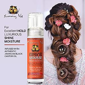Sunny Isle Jamaican Black Castor Oil Mousse Wrap Set Twist 7oz | Excellent Hold, Luxurious Shine | Moisturizes with Frizz Control