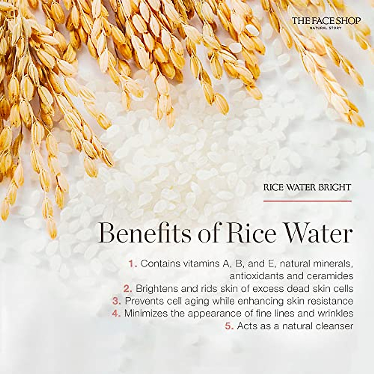 THE FACE SHOP Rice Water Bright Set - Cleanser 150ml + Light Cleansing Oil 150ml + Foam 100ml , 3 Count (Pack of 1)