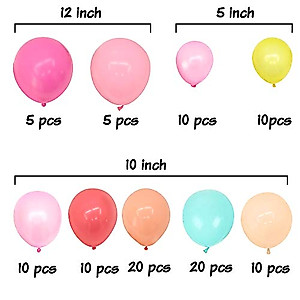 Balloon Garland kit Pink Blue Peach Balloon Arch Tropical Flamingo Party Unicorn Party Wedding Bridal Shower Birthday Party Decoration