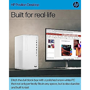 HP Pavilion Business Desktop Computer, 12th Gen Intel 4-Core i3-12100 Up to 4.3GHz, 32GB RAM, 1TB SSD, 4K Support, WiFi 6, 9X USB Port, HDMI, VGA, RJ45, Peripherals, PDG HDMI Cable, Win 11 (Renewed)