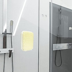 wowomoker WOWOMOKER Back Exfoliating Bath Wash Pad, Back Scrubber for Shower, Back Shower Brush Friendly with Inflexible Arms, Deep Clean to Relax Your Body, Back Scrubber for Elderly White (70187)