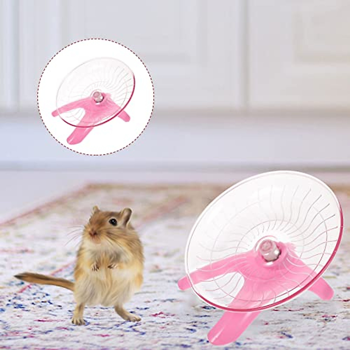 Mipcase Small Animal Exercise Wheels Hamster Wheels, Hamster Silent Chinchilla Wheel Household Rat Wheel Hedgehog Wheel Flying Saucer, Hamster Hamster Wheel
