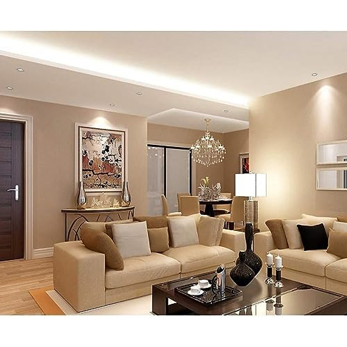 SANBDDLYY Indoor Panel Downlamp Anti-Dazzle Commercial Lighting Lamp Energy Saving Recessed Led Ceiling Downlight Spotlight Aluminum Round Lumination Fixture for Living Room Bathroom Kitche