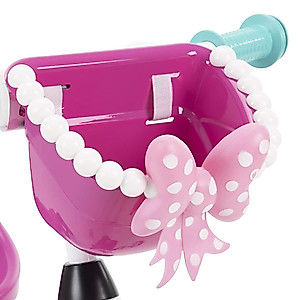 Huffy Disney Minnie Mouse Girl's Trike, Ideal for Ages 3+, Minnie Mouse Graphics, Pink Handlebar Bow Basket, Storage Bins for Snacks or Toys, Sturdy and Durable, Safe for Toddlers