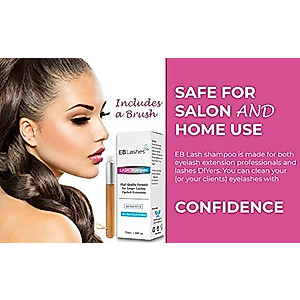 Existing Beauty Lash Shampoo for Lash Extensions - Eyelash Extension Cleanser with Brush - Sensitive Eyelash Shampoo Foam and Lash Wash for Eyelash Extensions and Natural Eyelashes Lashes (50ml)