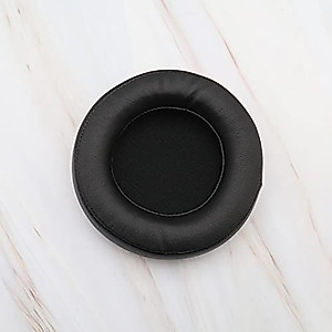 1 Pair Earpads Ear Cushions Protein Leather Memory Foam Replacement Repair Parts Compatible with Corsair Virtuoso RGB Wireless SE Headphones Black