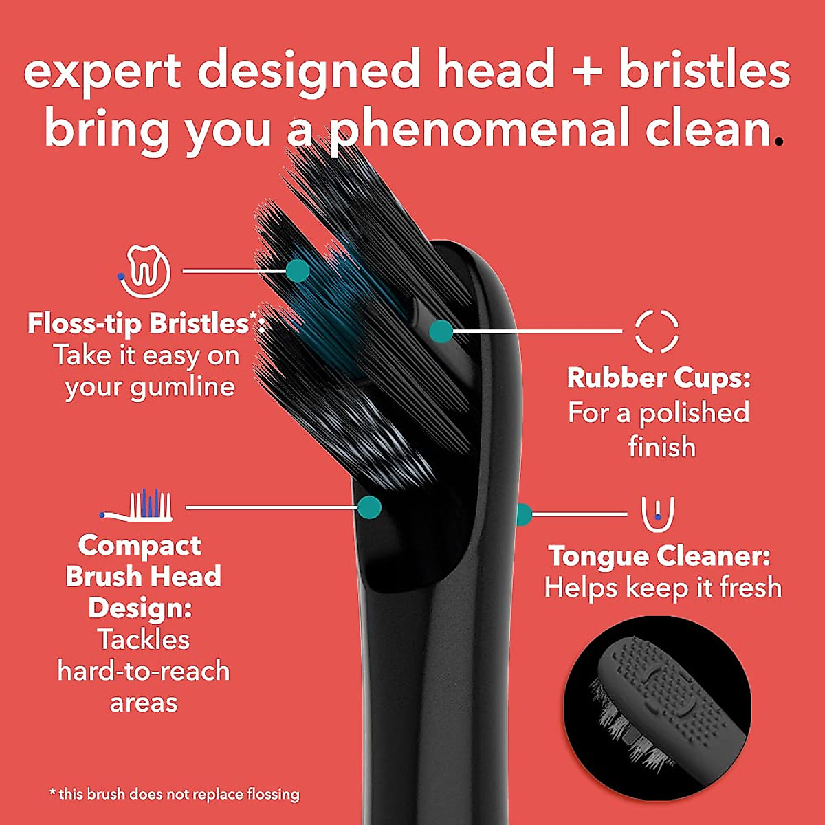 Colgate hum Black Electric Toothbrush for Adults, Starter Kit with Travel Case and Extra Refill Head, Rechargeable Smart Sonic Toothbrush, Black