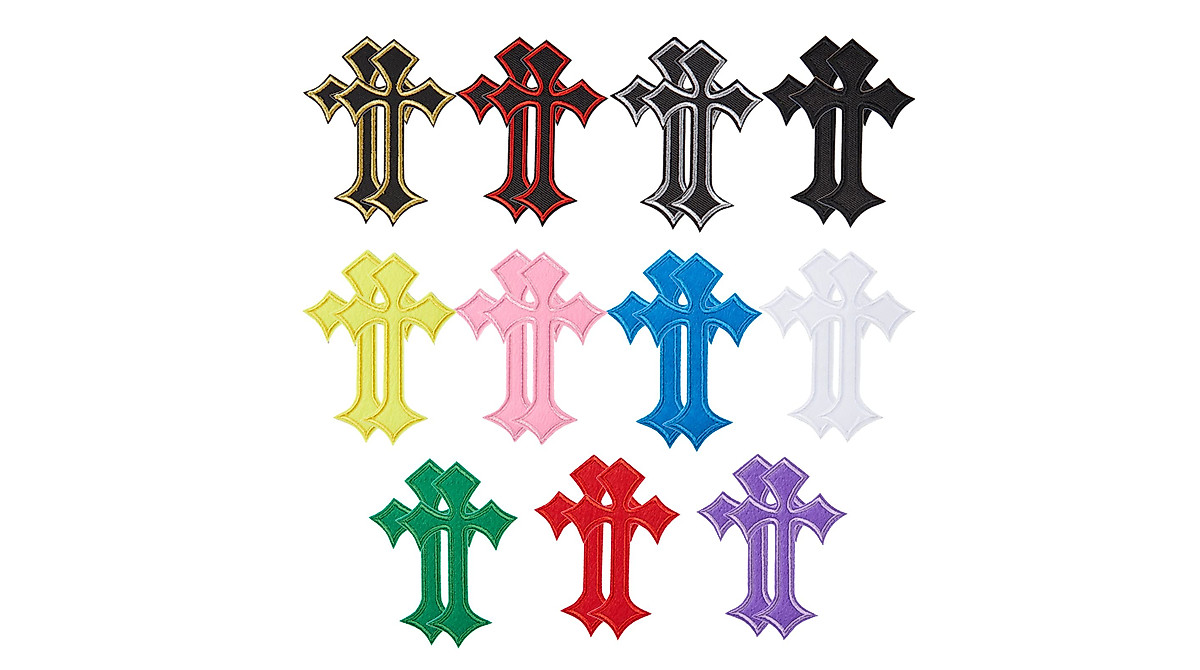Nicime 22pcs Cross Patches - DIY Iron on Appliques
