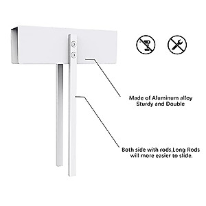 BILLROAD Metal Bifold Door Lock - Double Door Child Safety Locks Keep Toddler, Cats&Dogs Out of Closets, Cabinets, Pantry - No Need Install (1PC)