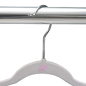 Simplify Kids 25 Pack Velvet Hangers, Slim Non Slip Design, Space Saver, Colors to Match Any Baby Nursey, White, 25 Count