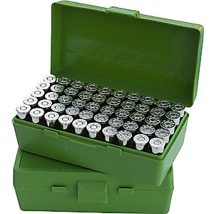 MTM 50 Round Flip-Top Ammo Box 25/32 Auto Cal (Green)