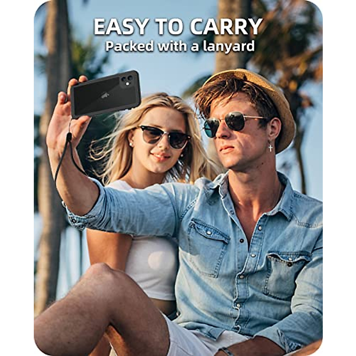 WIFORT iPhone 11 Waterproof Case - Built-in Screen Protector Water Resistant Cover Protective Drop Protection Hard, Shockproof Full Body Defender Tough Military Grade - 6.1" Teal