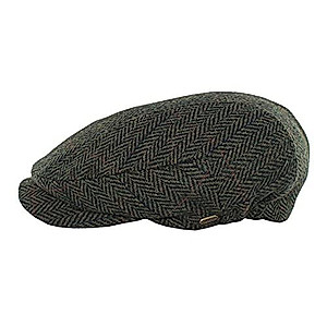 Irish Flat Cap for Men Made in Ireland Kerry Hat 100% Wool Tweed (Small)