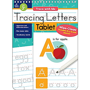 Carson Dellosa Trace with Me: Tracing Letters Wipe Clean Workbook Pre-K, Practice the Alphabet with Dry Erase Marker for Preschool and Kindergarten