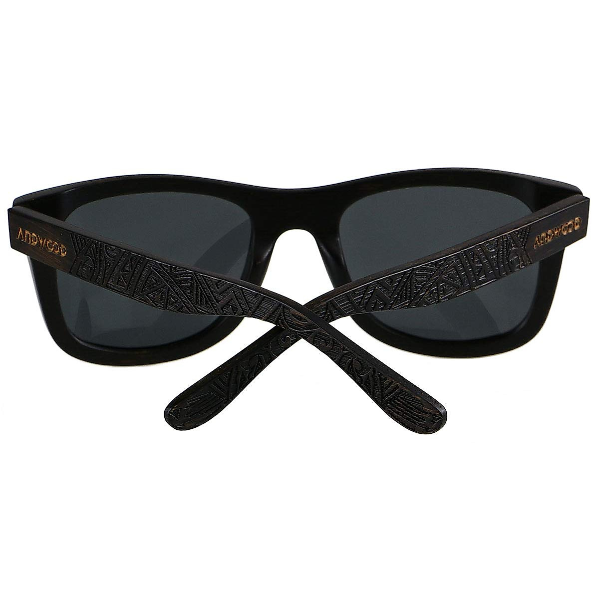 ANDWOOD Bamboo Sunglasses Floating for Men Women Wood Sunglass Wooden Frame Polarized Vintage Black Handmade