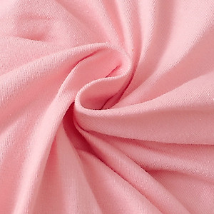 SUNNY PIGGY Baby Girl Clothes Newborn Outfit Infant Winter Fall One Piece Set Letter Print Flower Pants Set Long Sleeve Romper Baby Girl's Clothing with Headband 0-3 Months Pink 4PCS