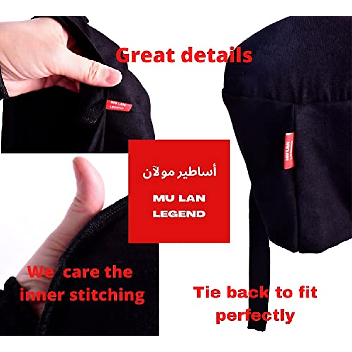 Silk Story Handmade Hijab Volumizer Cap Turban Under Scarf Bonnet Shawl Chemo Hair Head Cover Cotton, Black, Free Size