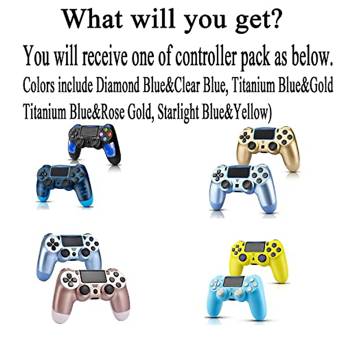 Wireless Controller 2 Pack for PS4 Controller, AUGEX Wireless Gamepad Work with Playstation 4 Controllers, Berryblue Game Control for PS4 Controller with Joystick, PS4 Pro/Silm/PC Purple