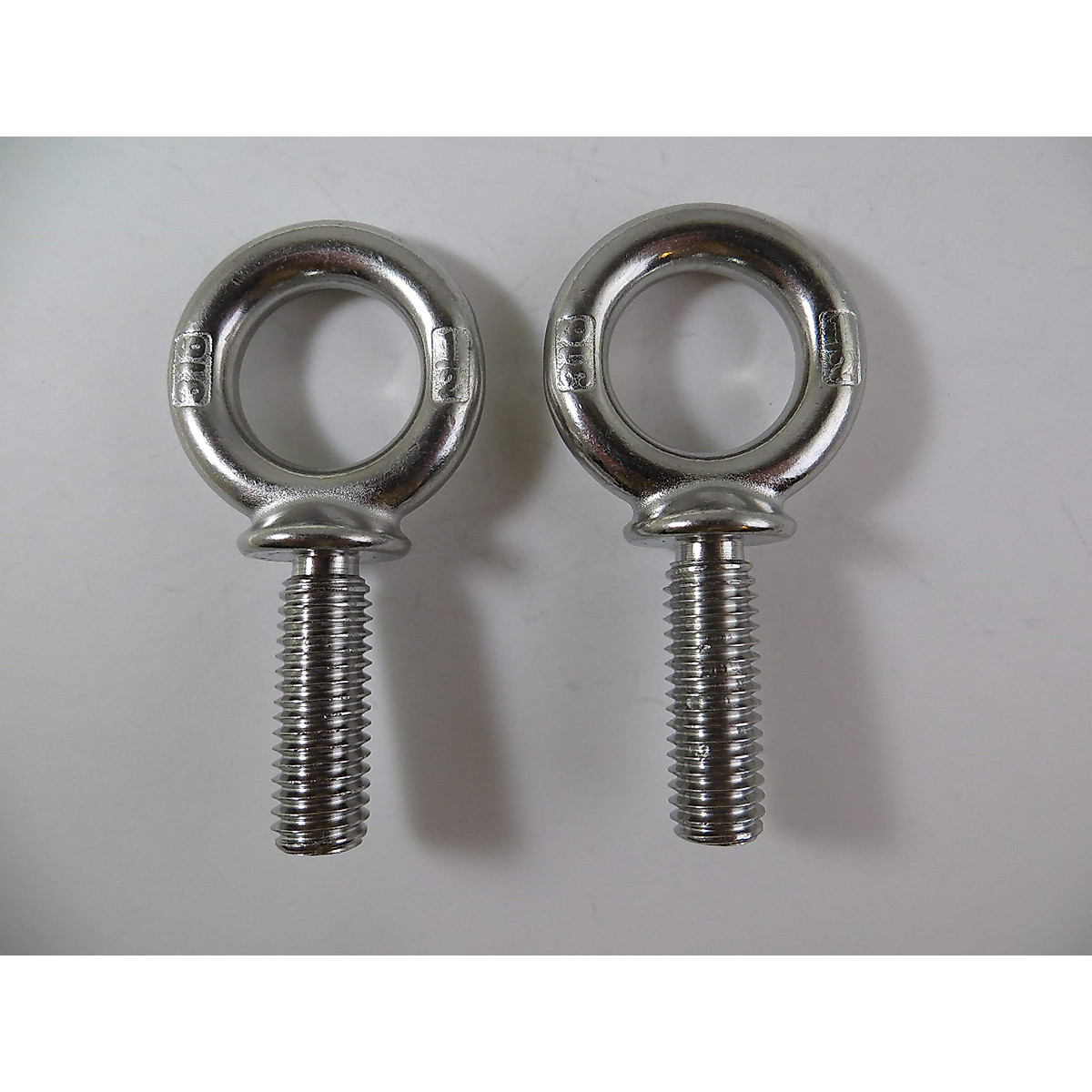 US STAINLESS 2 Pieces Stainless Steel 316 1/2" x 1 1/2" UNC Machinery Eye Bolt Marine Grade Pitch of 13
