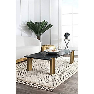 nuLOOM Amanda Moroccan Chevron Tassel Area Rug, 9x12, Off-white