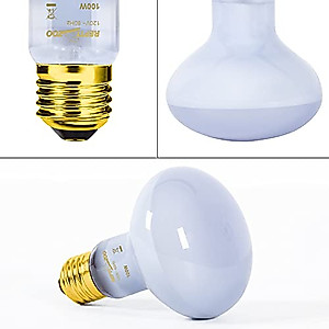 REPTI ZOO 2 Pack 100W Reptile Neodymium Daylight Basking Spot Lamp UVA Bulb Reptile Heat Lamp for Amphibian Lizard Tortoise Bearded Dragon Hedgehogs