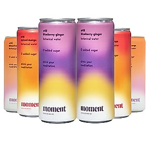Moment Adaptogen Drink (Shark Tank) - Still Combo Variety (Original). L-Theanine & Ashwagandha for Focus & Stress Relief. 0 Added Sugar. 15-20 Calories. Alcohol & Caffeine Free. No Preservatives (11.5 fl oz. 12-pack)