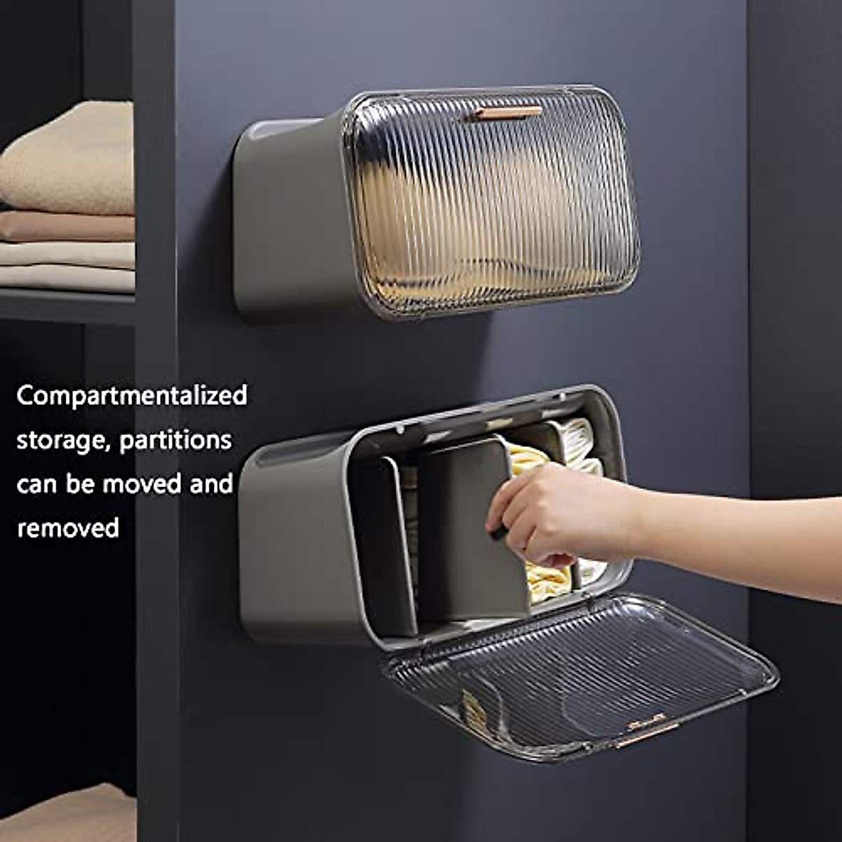 YLNAPUOPJIA Socks Underwear Panties Organizer Box, Household Anti Dust Closet Wall-mounted Organization Storage Box, Organizers Boxes for Storing Socks,Underwear, Panties