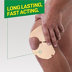 Absorbine Jr. Knee Pain Relief Patches, Fast Acting Pain Patch with Menthol for Knee Pain, Muscle Cramps and Joint Pain, 12 Hours of Long Lasting Relief with Sweat Proof Technology, 6 Count