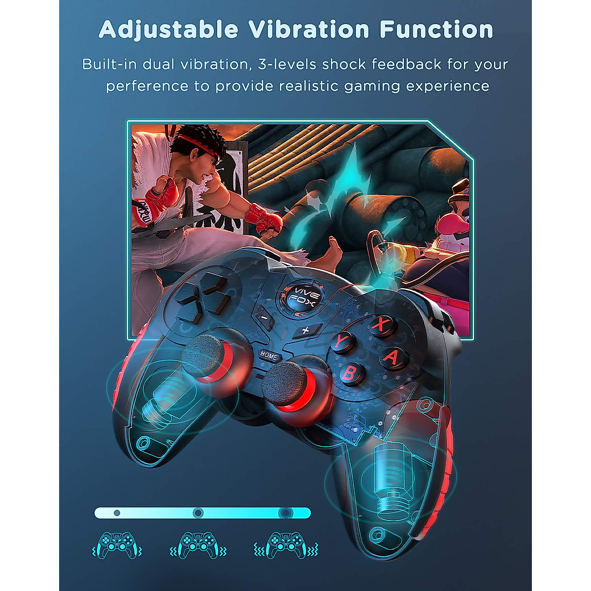 Vivefox Wireless Switch Pro Controller for Nintendo Switch/Lite Switch Wireless Controller Remote Gamepad Replacement for Nintendo Switch with 6-Axis Gyro, Dual Vibration, Motion Control