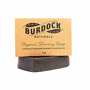 Burdock Naturals Organic Shaving Soap - All natural Shaving cream for razor burn and bumps