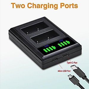 Pickle Power 2Pcs NB-2L NB-2LH Battery and LED Dua Charger for Digital Rebel XT XTi PowerShot G7 G9 S70 S80 S60 S50 S30 S40 S45 DC420 DC410 EOS 400D 350D VIXIA HF R10 Elura 40 50 60