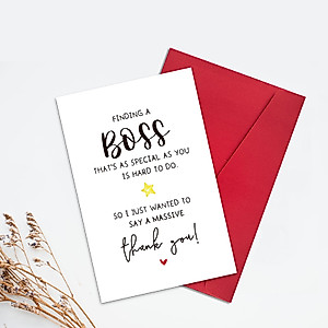 Ogeby Happy Boss’s Day Card Gifts for Him Her, Funny Boss Birthday Cards Gifts for Boss Women Men, I Just Wanted to Say a Massive Thank You