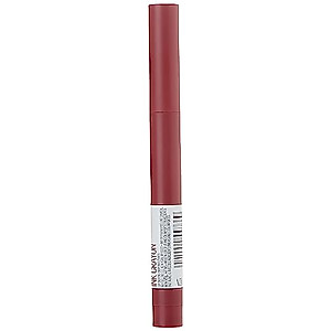 Maybelline Super Stay Ink Crayon Lipstick Makeup, Precision Tip Matte Lip Crayon with Built-in Sharpener, Longwear Up To 8Hrs, Accept A Dare, Wine Pink, 1 Count