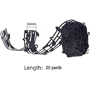 PH PandaHall Music Note Ribbon 20 Yard Music Party Decoration 30mm Rock and Roll Party Decorations Hollow Cut Out Music Note Clothing Trim for Scrapbooking Music Party Birthday Wedding Decor, Black