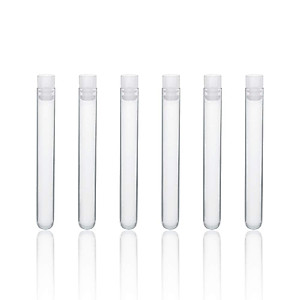 ULAB Scientific White Tube Rack and Plastic Test Tubes Set, Include 1pc of White Tube Rack, 60pcs of Plastic Macaroon Party Tubes Shot Glasses, Nature Color, UTR1015