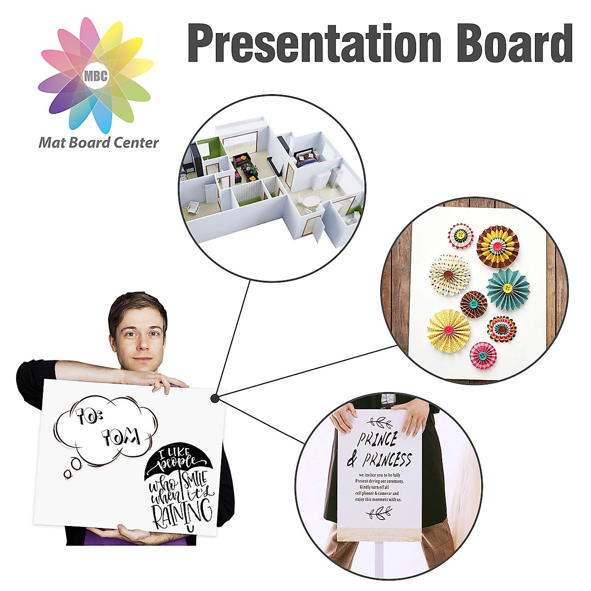MBC Mat Board Center, Pack of 10, Foam Boards, 11x14 (Many Sizes Available) 1/8" Thick, White Foam Boards (Acid-Free)
