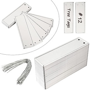 Aluminum Plant Label, 120PCS Metal Plant Labels Aluminum Tree Tags with Metal Wires Double-Sided Write On Metal Tags for Plant Markers, Tree Tags, Outdoor Identification and Greenhouse (120PCS)