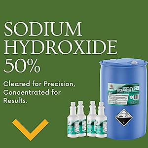 Sodium Hydroxide 50% (Caustic Soda, Lye) - 2 Quarts - for Soaps, Paper, Dyes, Cleaning, & Water Treatment - Alliance Chemical