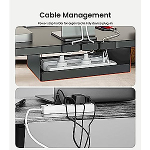 ErGear Adjustable 55'' Height Electric Standing Desk with Storage Bag Dual Monitor Wall Mount for 17 to 32 Inch