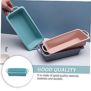 Cabilock 1pc Cake Mold Pizza Tray for Oven Square Silicone Mold French Bread Loaf Muffin Pan Nonstick Broiler Pan for Oven Silicone Toast Loaf Pan Baking Mold for Home Durable Cake Mold Pie