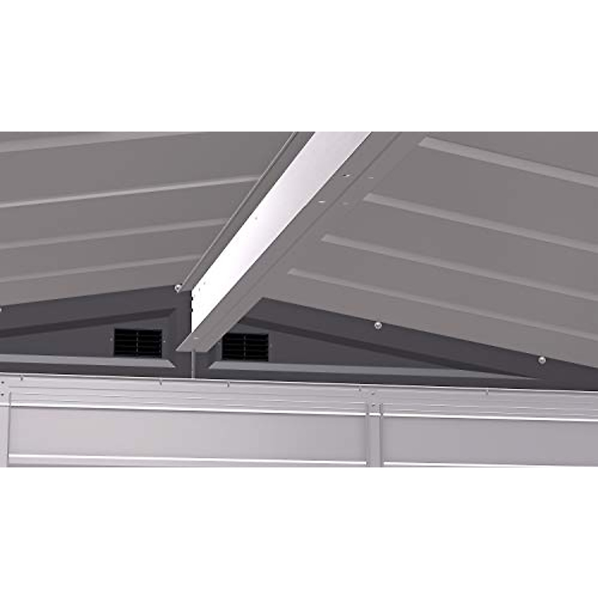 Arrow Select 6' x 7' Outdoor Lockable Steel Storage Shed Building, Charcoal