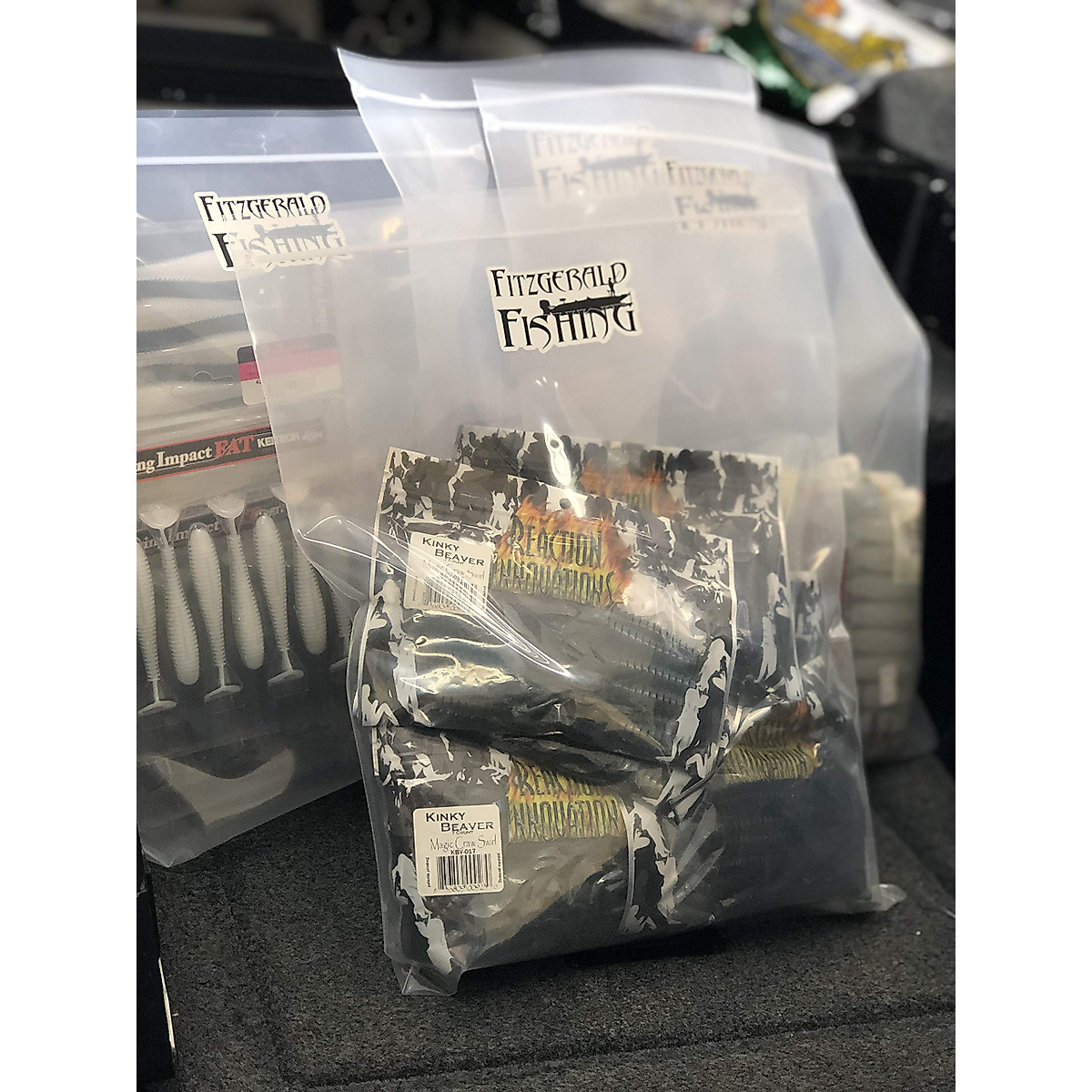 Fitzgerald Fishing Reclosable Tackle Bags - Large 15" x 12" - Heavy Duty - 10 Bags per Pack