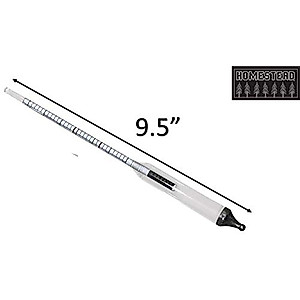 Maple Syrup Hydrometer - Measure Sugar and Moisture Content (Density) of Boiled Sap - Baume and Brix Scale - Calibrated to Create Pure Maple Syrup