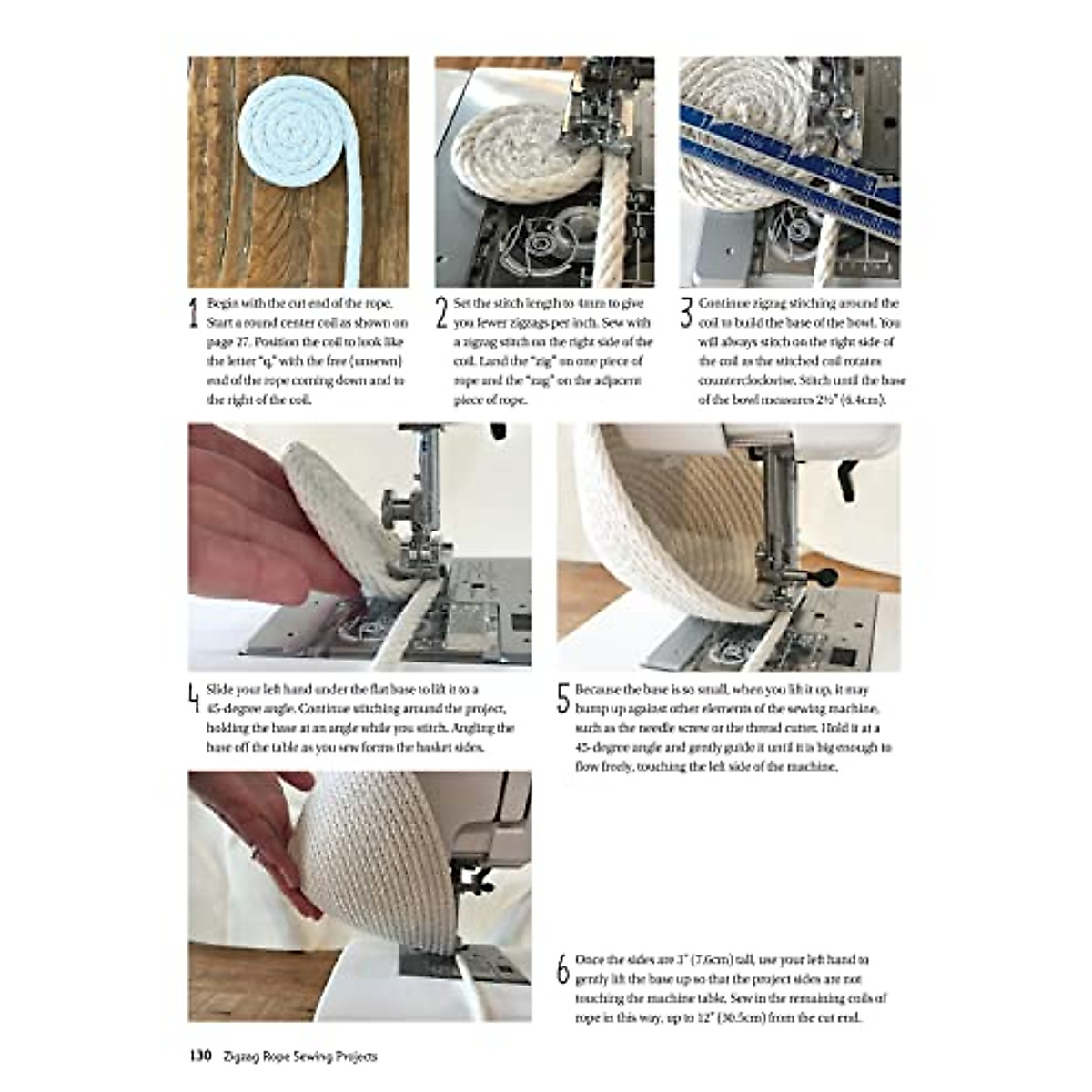 Zigzag Rope Sewing Projects: 16 Home Accessories to Make with a Simple Stitch (Landauer) Learn the Craft of Sewing with Rope - Create Durable and Decorative Bags, Bowls, Baskets, Trivets, and More