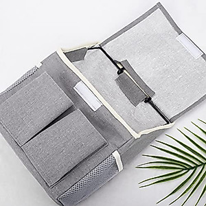 LYroo Gray Wall Organizer Hanging Basket with Lid Hanging Organizer Bag for Bathroom Bedroom Kitchen Dorm Room Essentials Rv Storage and Organization Locker Organizer